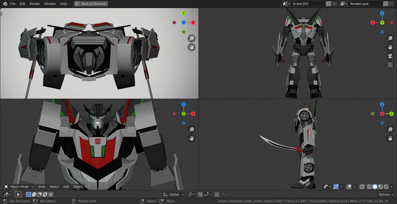 ArtStation - 3D Wheeljack Transformers Prime 3D Character Rig | Game Assets