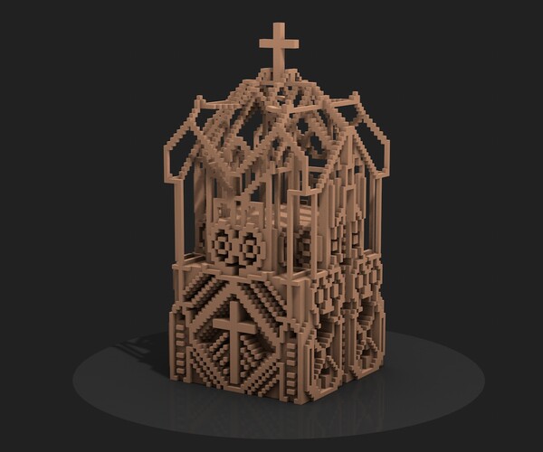 ArtStation - Pixel church voxel | Resources