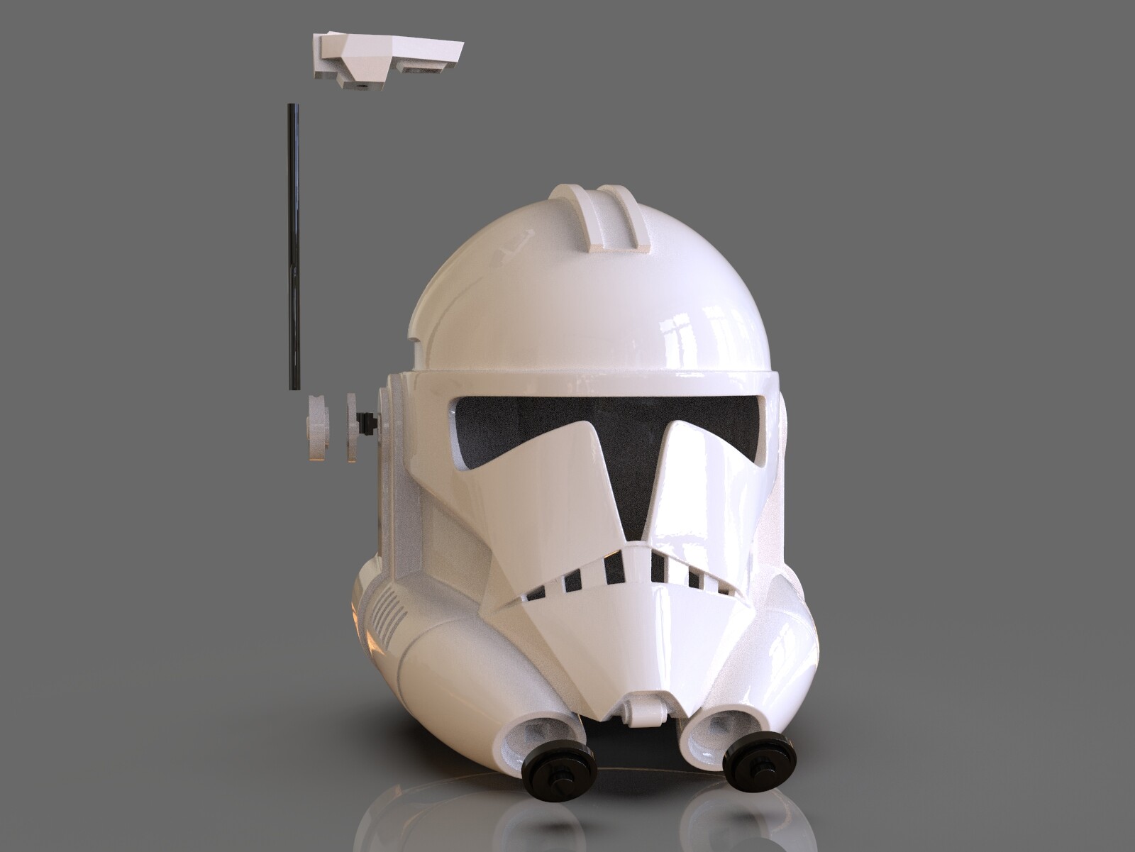 ArtStation - Clone Trooper Phase 2 Helmet With Antenna | Game Assets