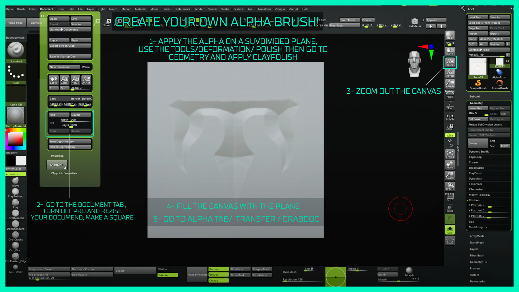 ArtStation - Free Stylized Runes - VDM 40 alpha zbrushes and more | Brushes
