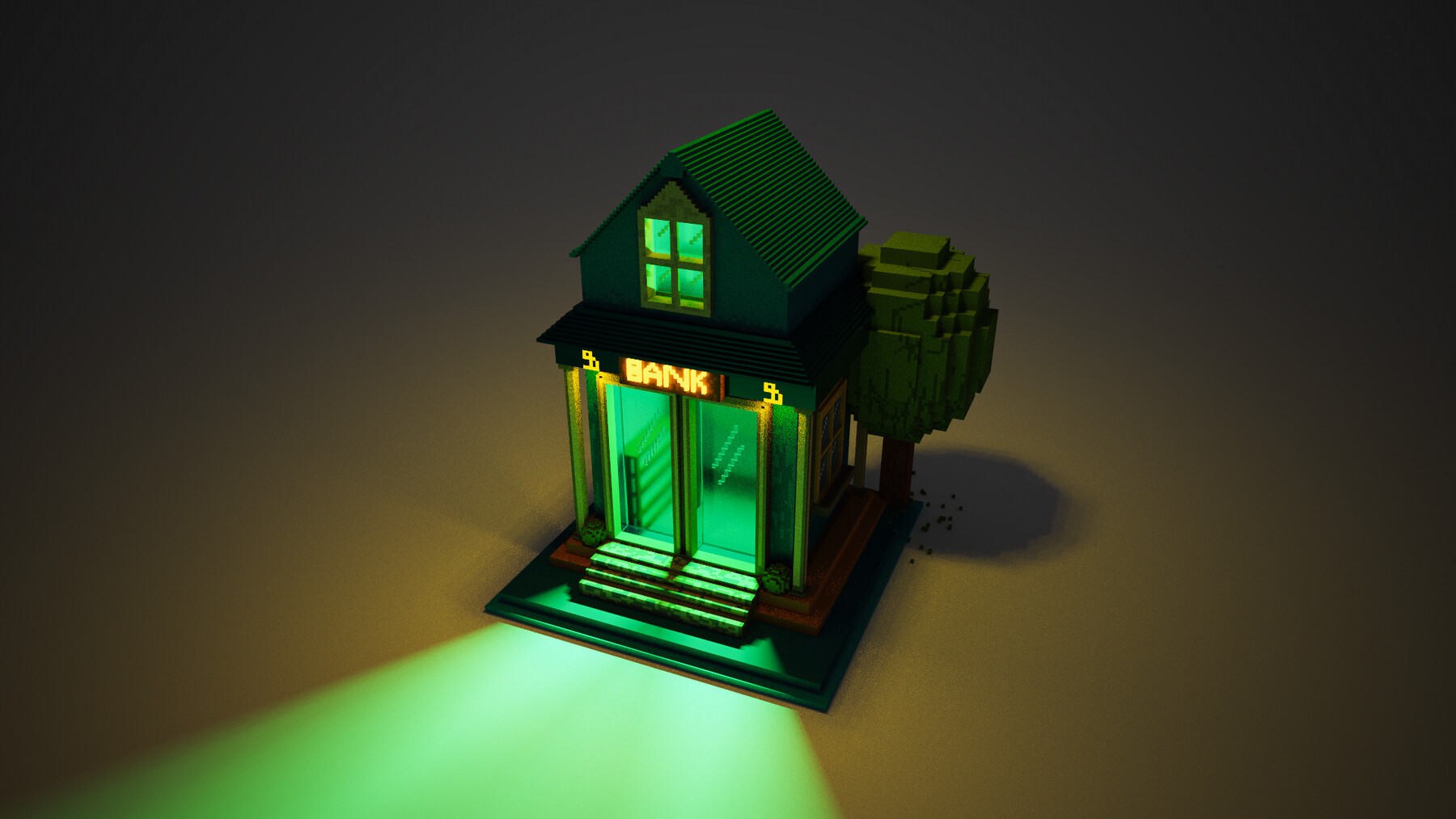 ArtStation - Voxel mini Bank 3D | Game Assets