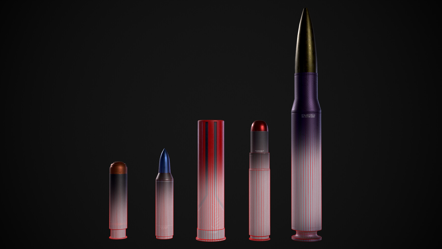 ArtStation - SciFi Bullets Pack - Real Time/3D Assets/4K Textures/Files ...