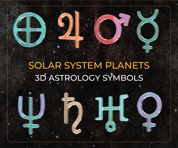 ArtStation - 3D Animated Solar System Symbols. | Resources