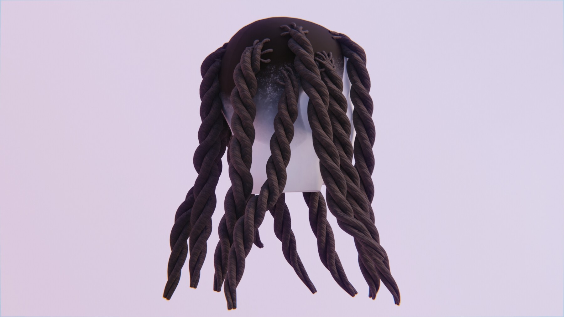 ArtStation - Large Braided Dreads | Game Assets