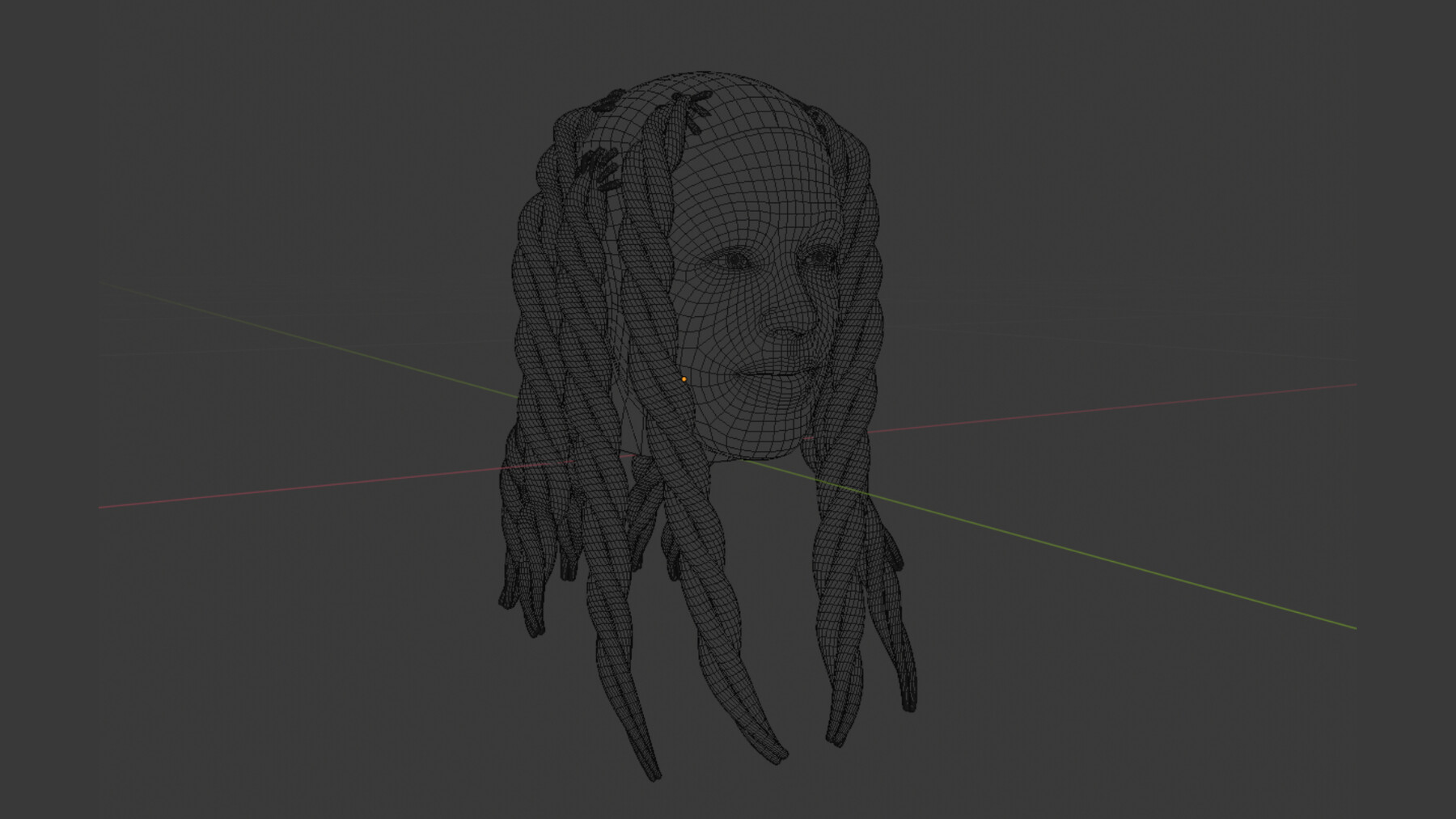 ArtStation - Large Braided Dreads | Game Assets