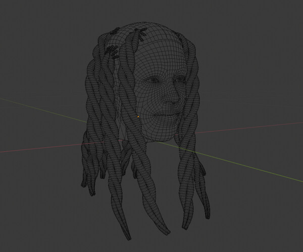 ArtStation - Large Braided Dreads | Game Assets