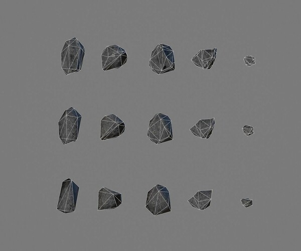 ArtStation - Resource-Small low poly rocks-low-poly 3D model | Resources