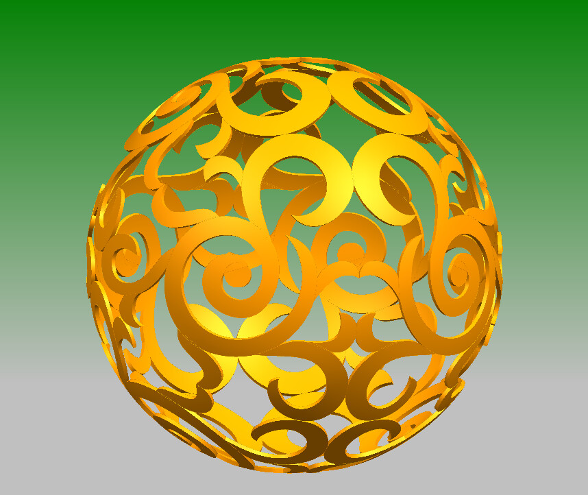ArtStation - Relief 3D hollow sculpture ball model design download ...