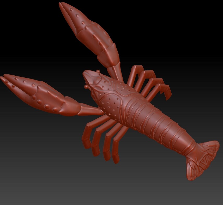 ArtStation - Simulation of crayfish sculpture download, crayfish model ...