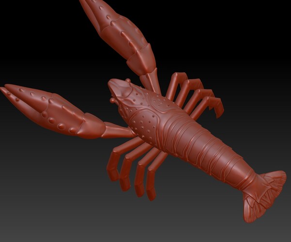 ArtStation - Simulation of crayfish sculpture download, crayfish model ...