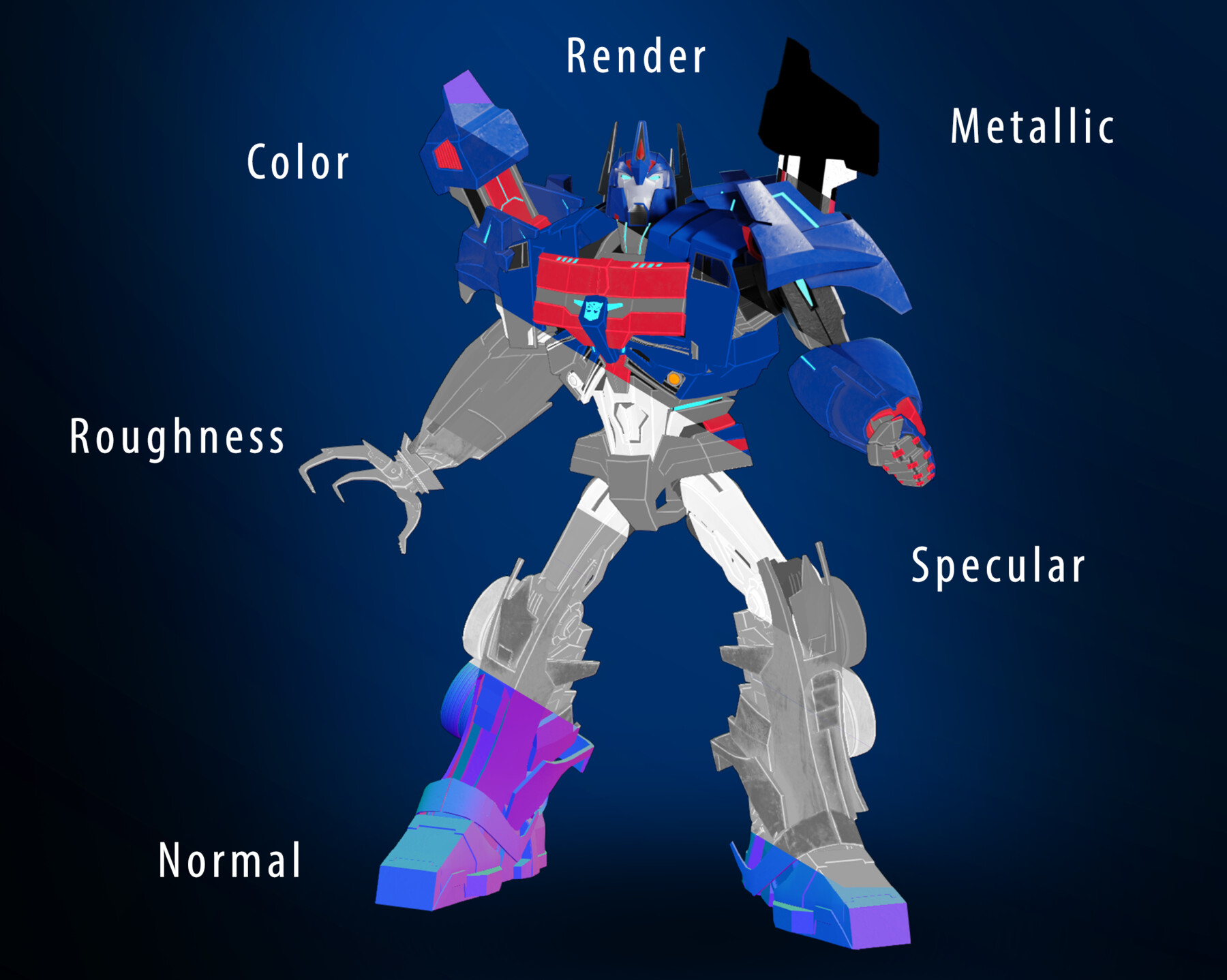 ArtStation - Ultra Magnus Transformers Prime 3D Character Rig | Game Assets