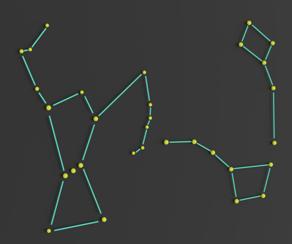 ArtStation - Orion Ursa Minor Ursa Major Constellation | Game Assets