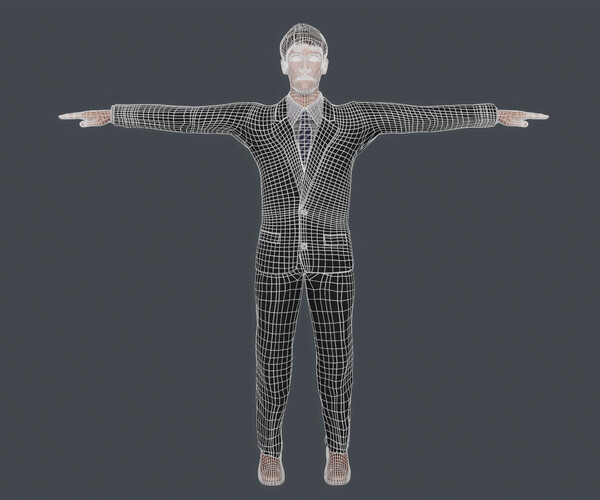 ArtStation - Old Classic Man Low Poly | Resources