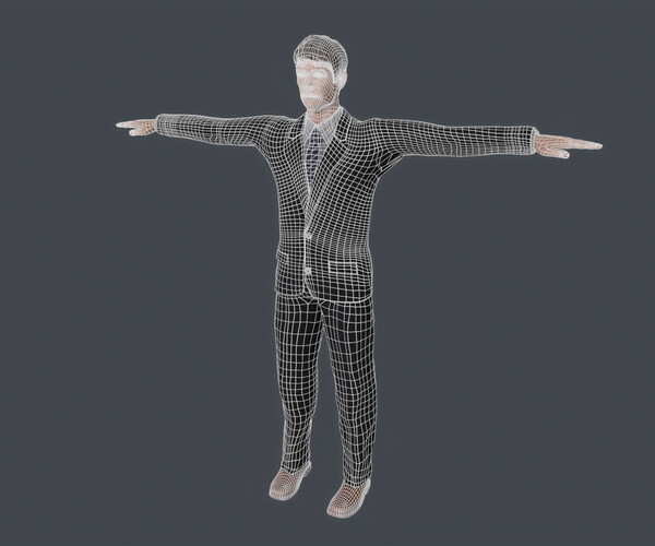 ArtStation - Old Classic Man Low Poly | Resources