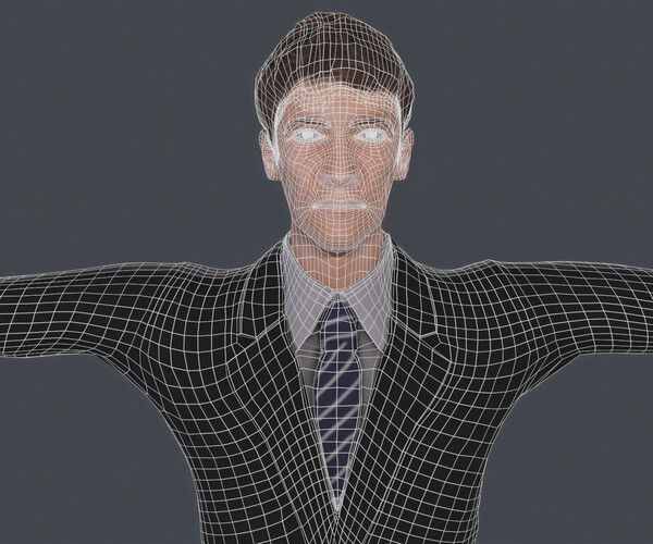 ArtStation - Old Classic Man Low Poly | Resources