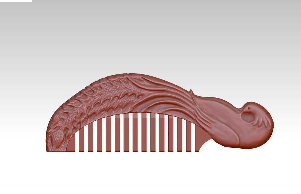 ArtStation - NEW COMB DESIGN 3D model download, machine carving comb 3d ...