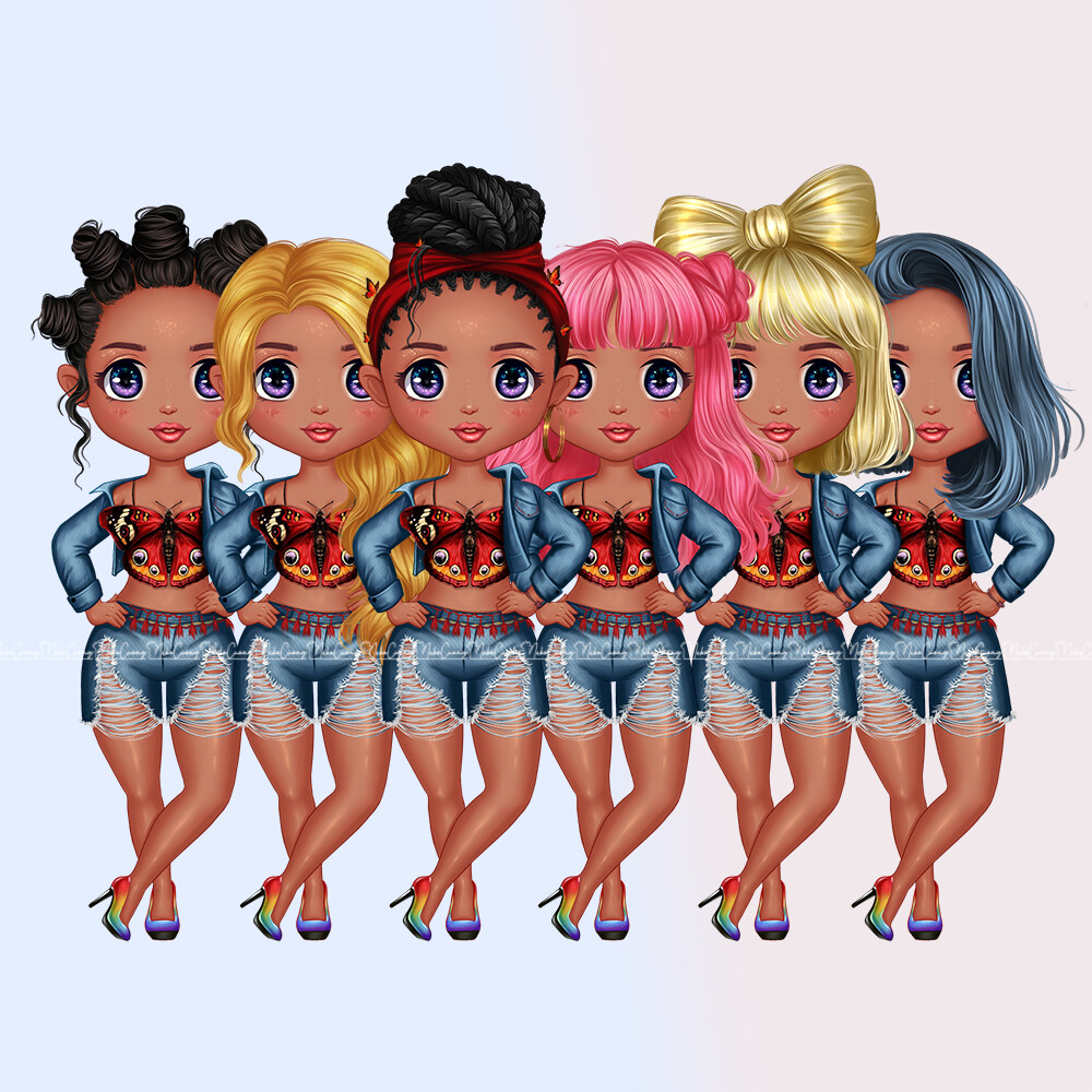 ArtStation - Chibi styled girl - psb file, customizable | Artworks