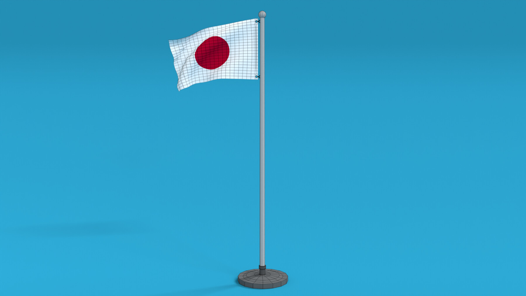 ArtStation - Low Poly Seamless Animated Japan Flag | Game Assets