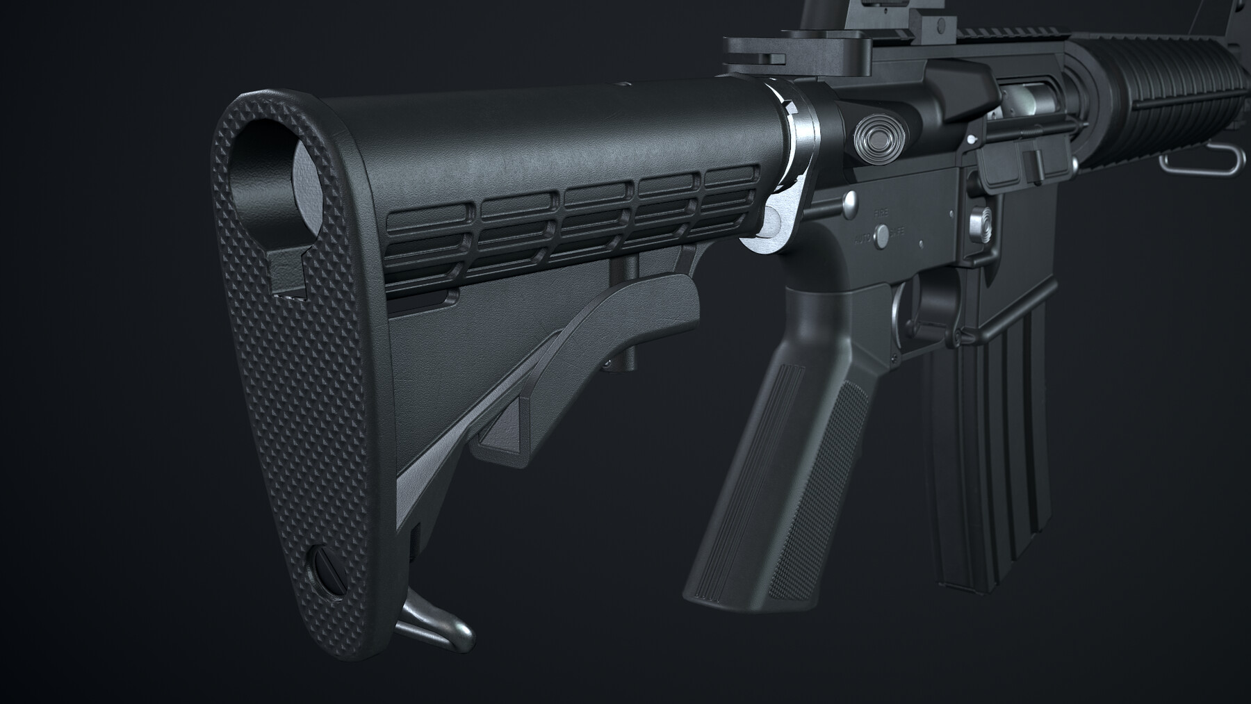 ArtStation - M4A1 Stock Modular | Game Assets