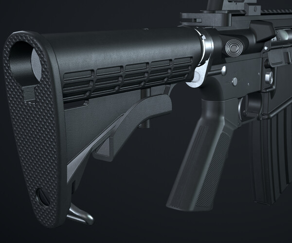 ArtStation - M4A1 Stock Modular | Game Assets