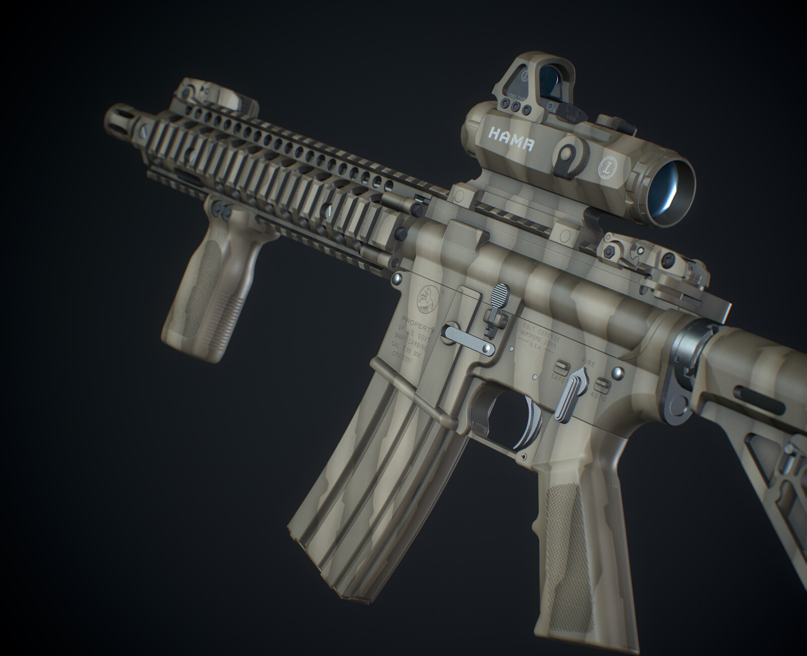 ArtStation - M4A1 Custom-01 Modular | Game Assets