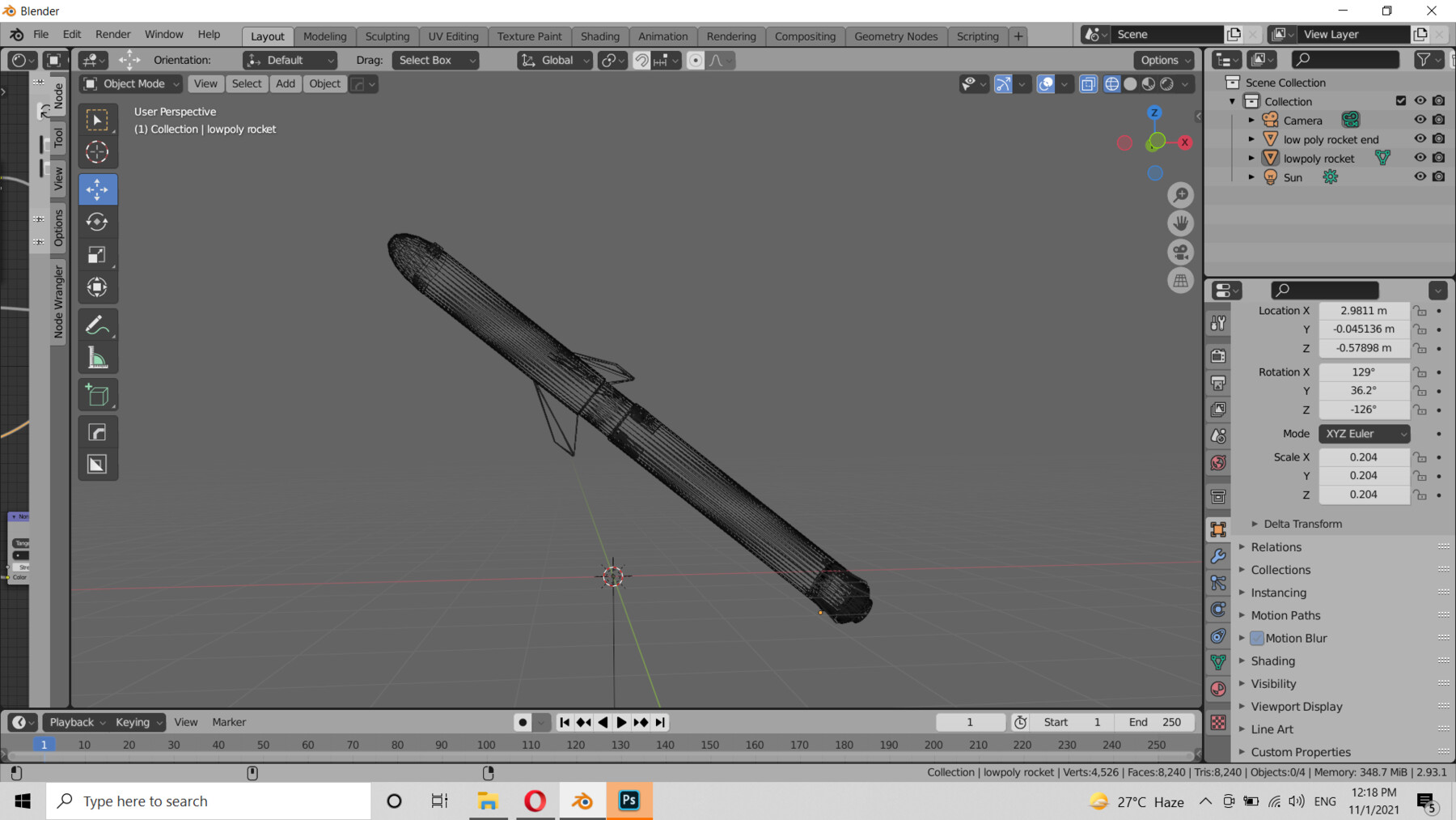 ArtStation - Old Rocket prop | Game Assets