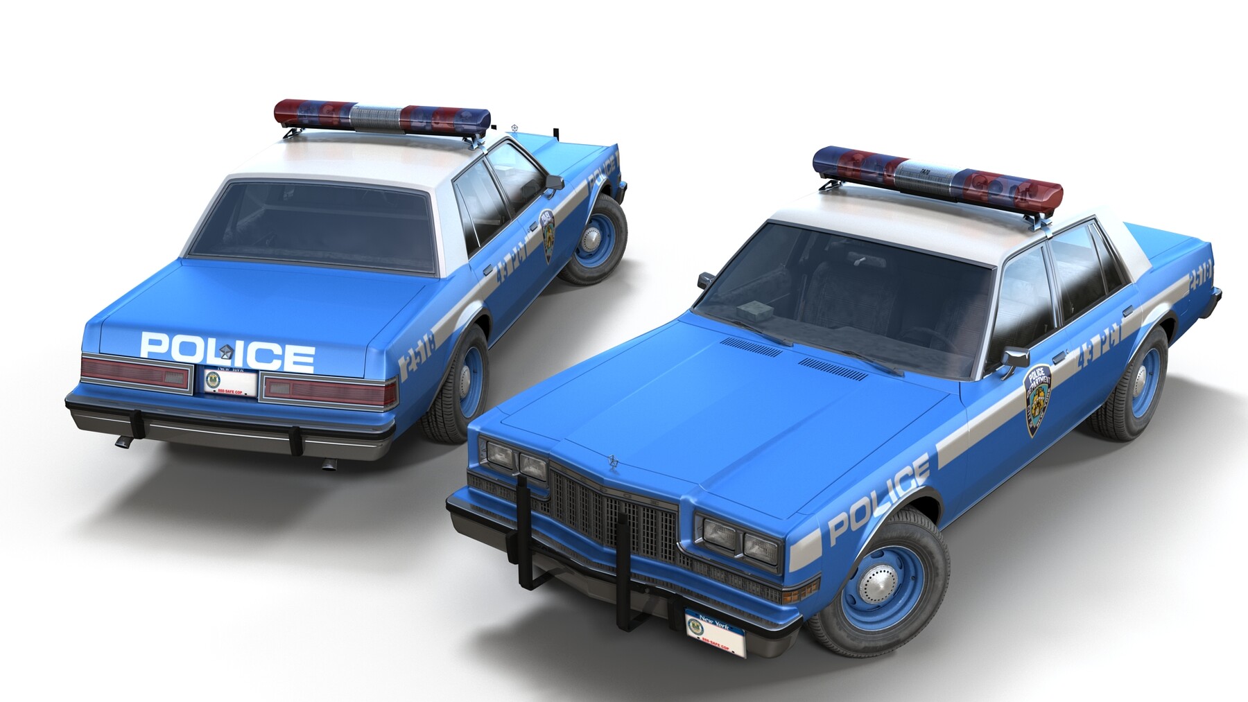 ArtStation - 80s NY police car | Game Assets