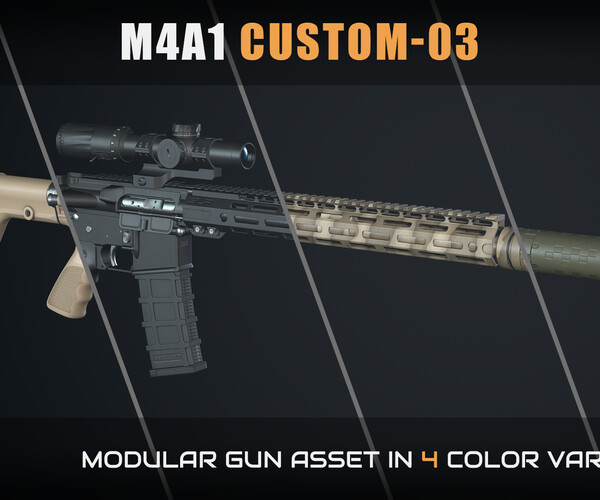 ArtStation - M4A1 Custom-03 Modular | Game Assets