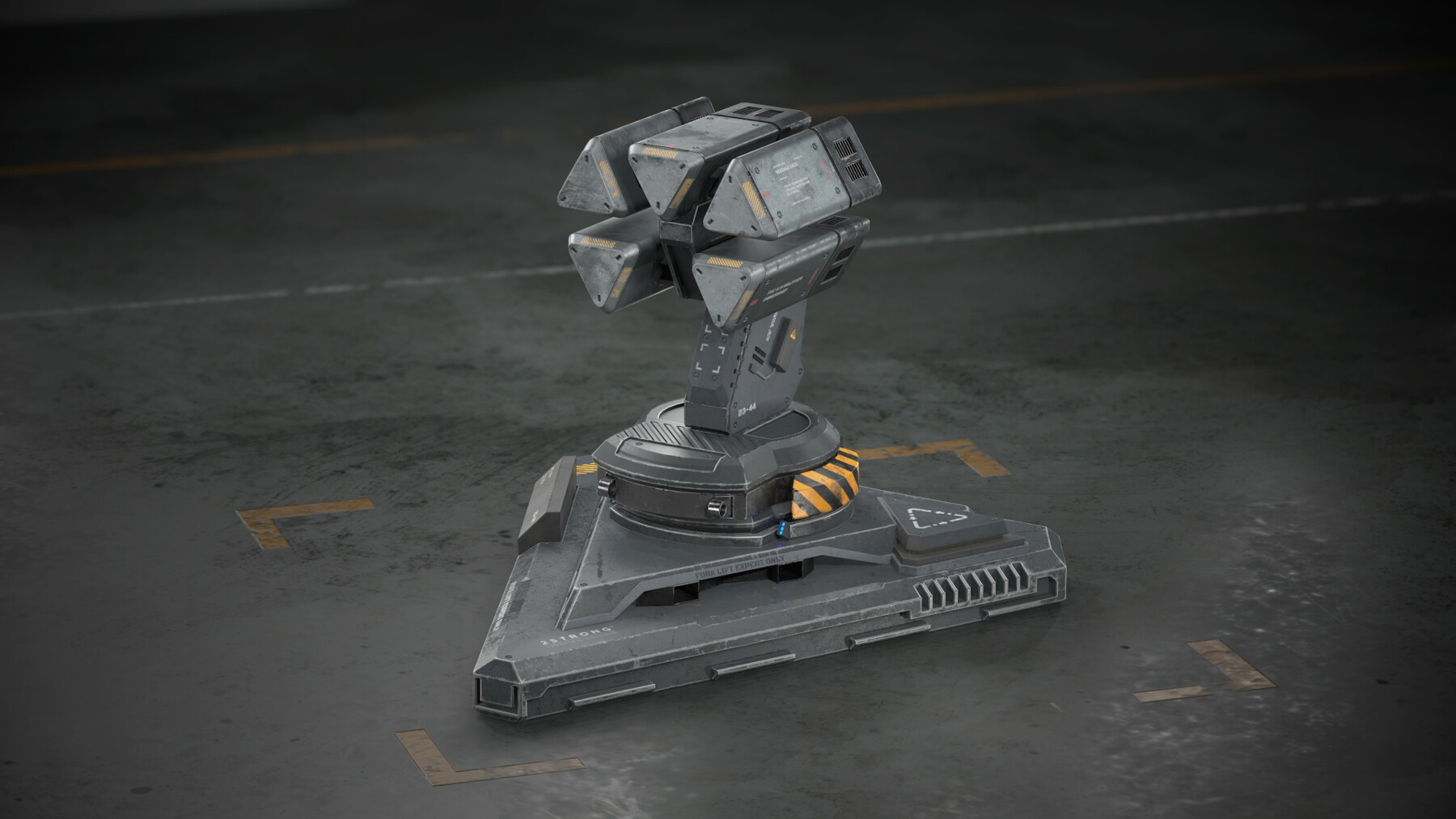 ArtStation - Turret - Sentry Gun Rockets | Game Assets