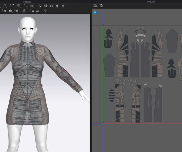 ArtStation - Cyber Dress | Game Assets