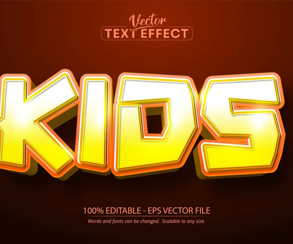 ArtStation - Kids text, cartoon style editable text effect | Artworks