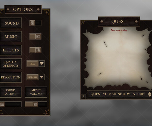 ArtStation - Viking RPG UI | Game Assets