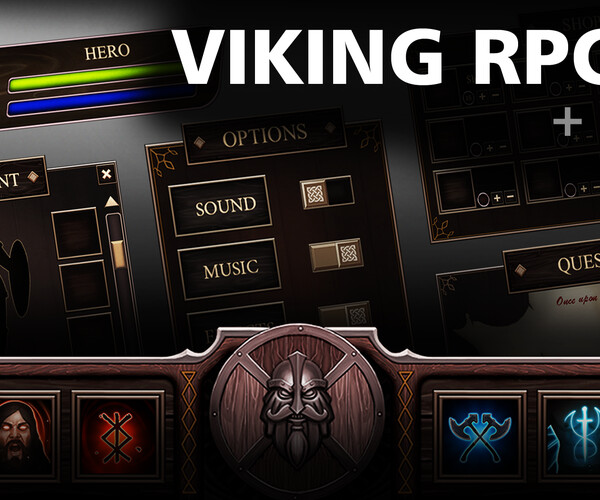 ArtStation - Viking RPG UI | Game Assets
