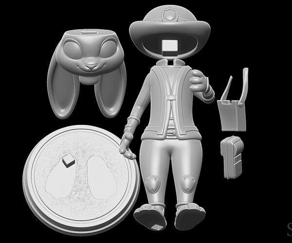 ArtStation - Judy Hopps Meter Maid - Zootopia 3D print model | Artworks