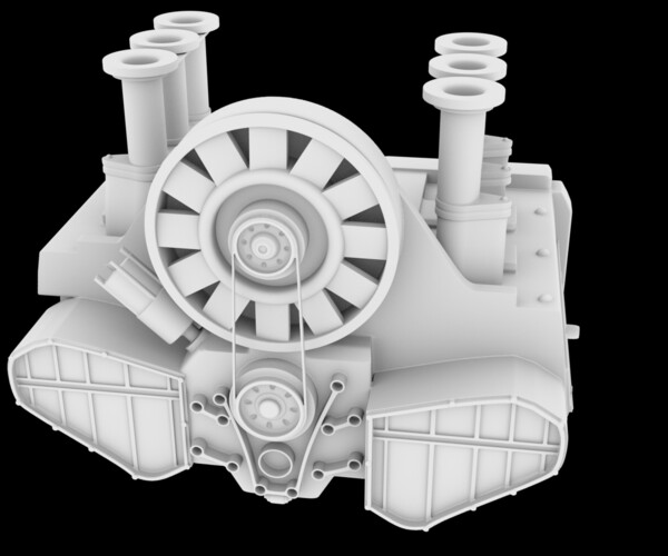 ArtStation - PORSHE 911 ENGINE STL 3D print | Resources