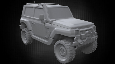 ArtStation - Jeep stl for 3D printing with separated Wheel 3D print ...