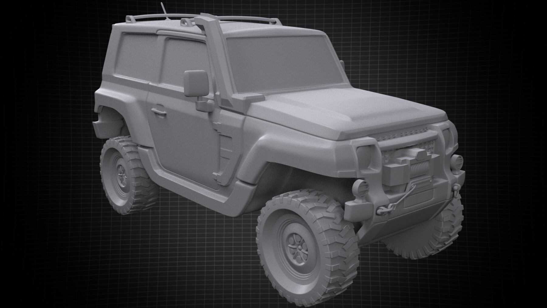 ArtStation - Jeep stl for 3D printing with separated Wheel 3D print ...