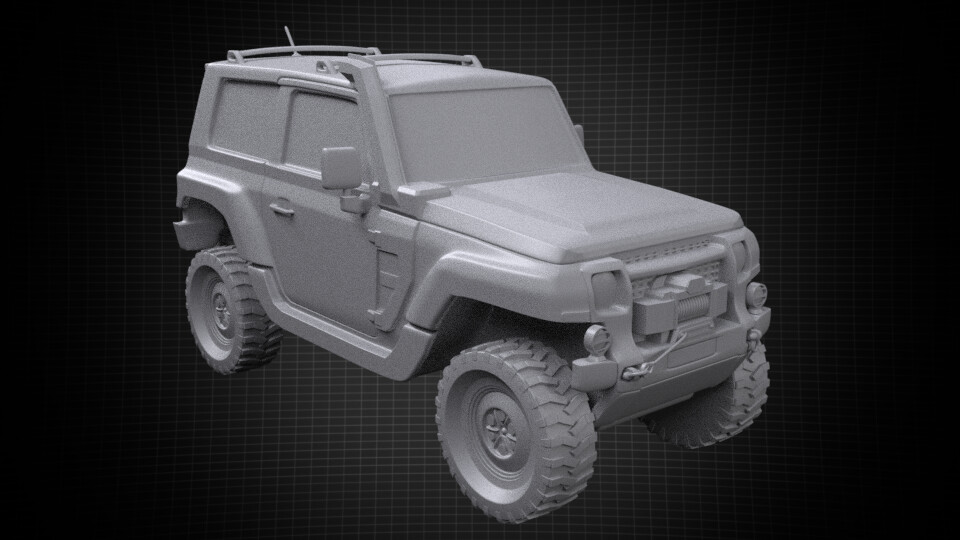 ArtStation - Jeep stl for 3D printing with separated Wheel 3D print ...