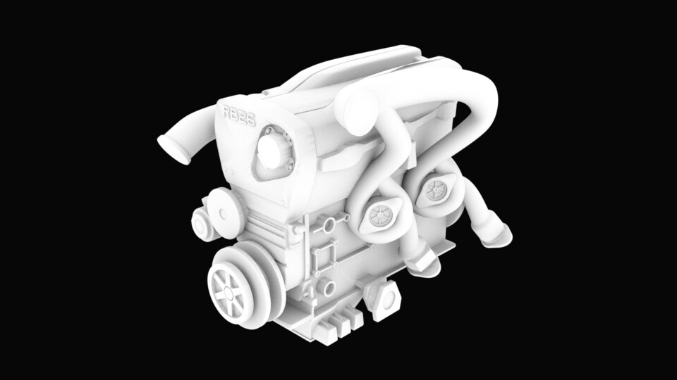 ArtStation - Skyline GTR-R34 Engine STL for 3D printing | Resources