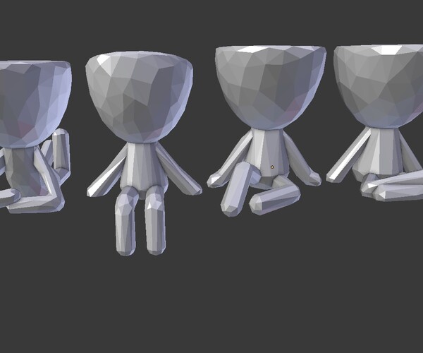 ArtStation - Pack with 4 Flower pots Robert Plant style stl for 3d ...