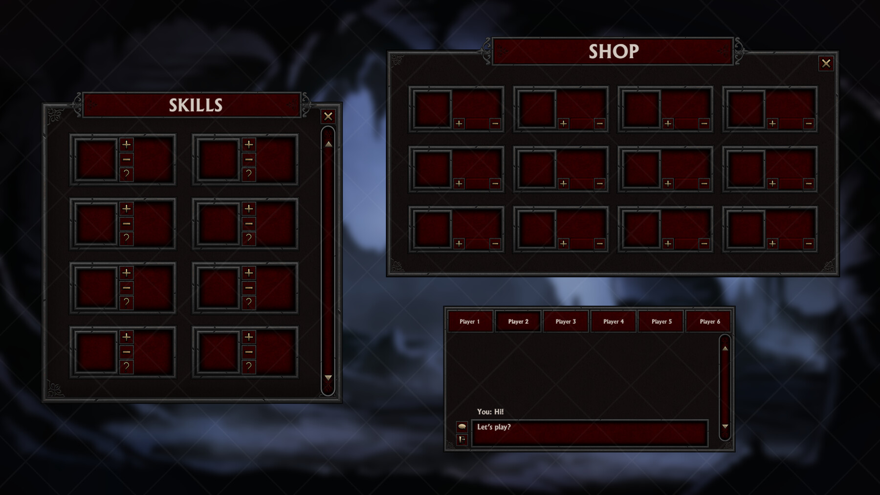 ArtStation - Painted UI: Dark style | Game Assets