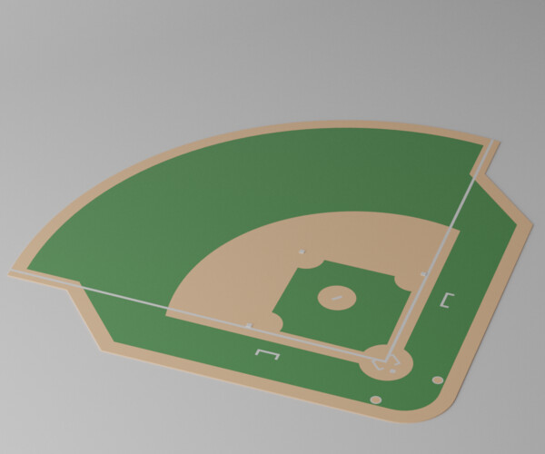 ArtStation - Cartoon Lovely Baseball Field | Resources