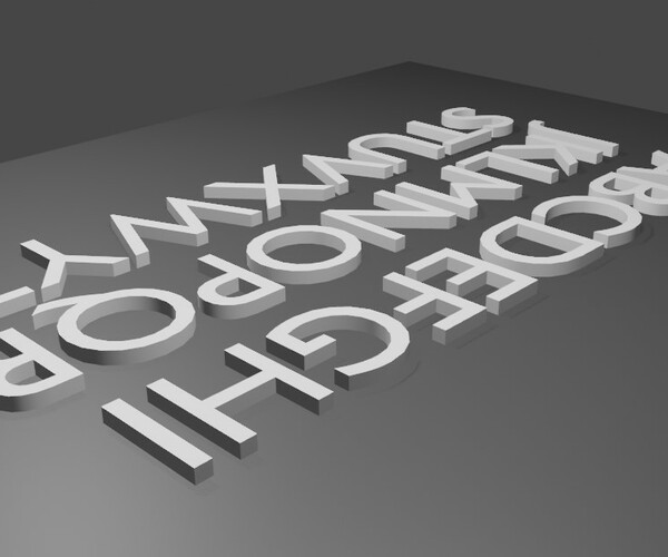 ArtStation - Alphabet for Printing 3D print model | Resources