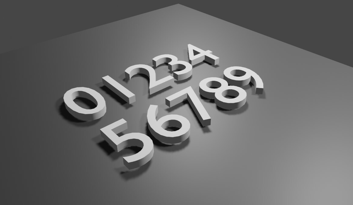 ArtStation - Number for Printing - Numeros 3D print model | Resources