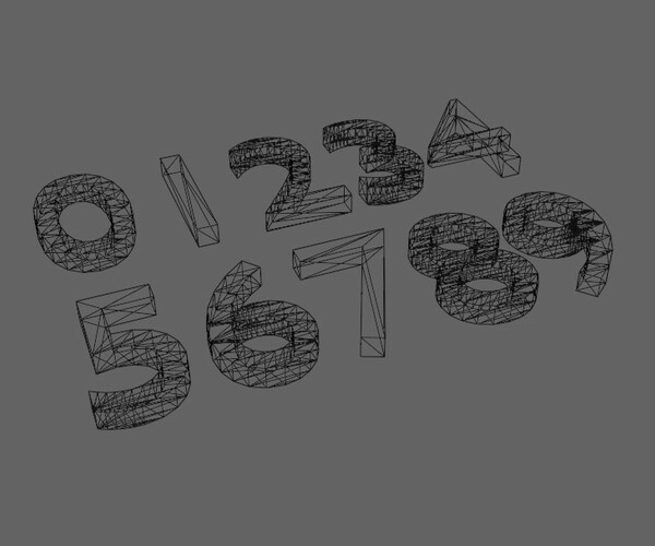 ArtStation - Number for Printing - Numeros 3D print model | Resources