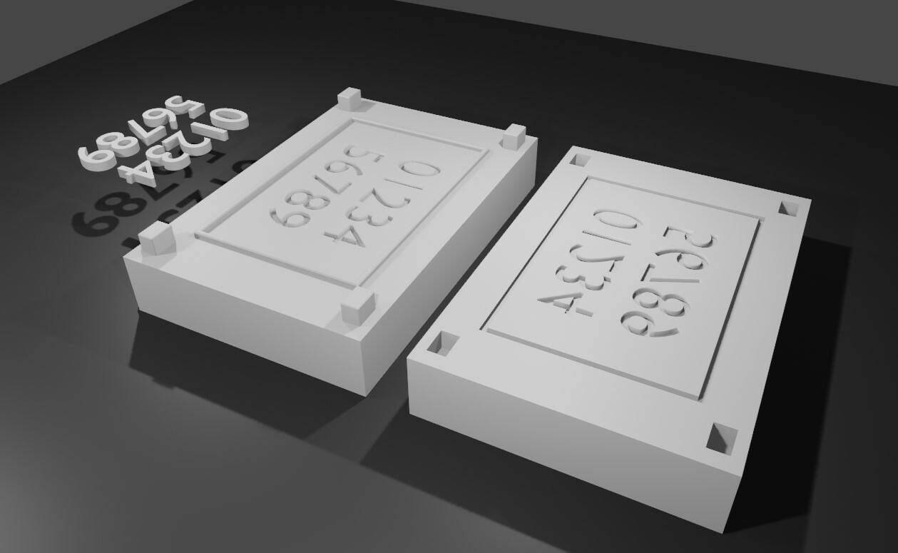 ArtStation - Mold for Numbers - Form - Molde para Numeros 3D print ...