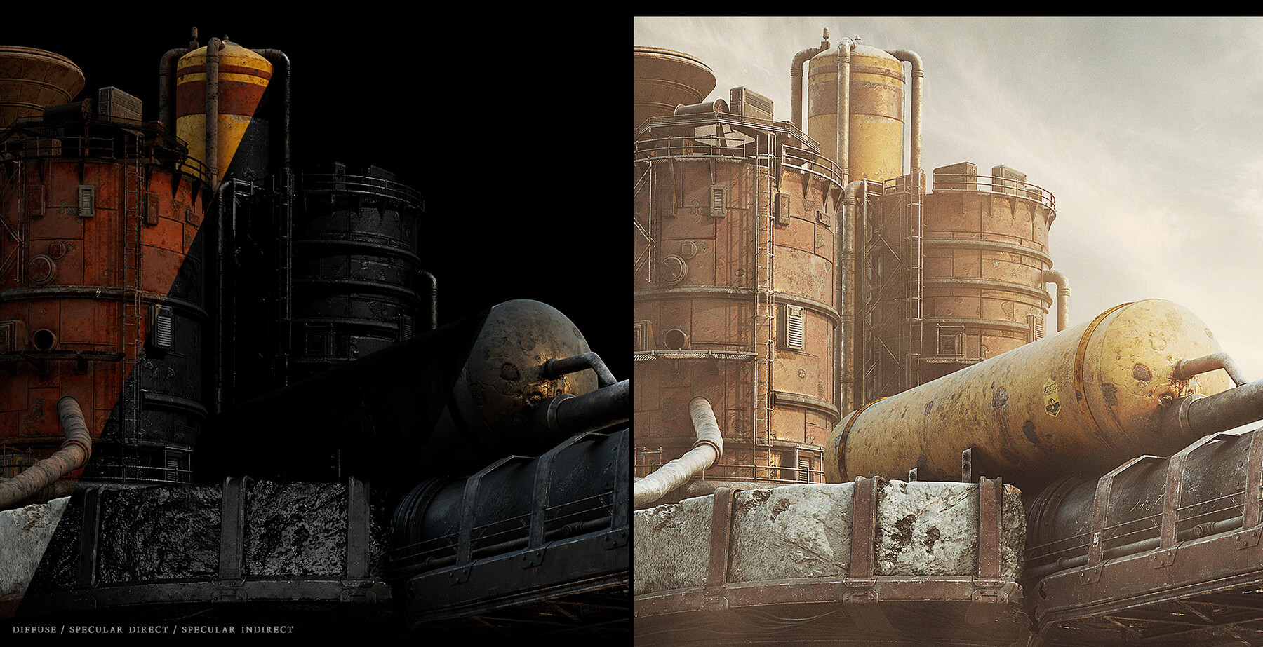 ArtStation - Scavengers Refinery | EP.3 - Environment Compositing With The Foundry Nuke | Tutorials