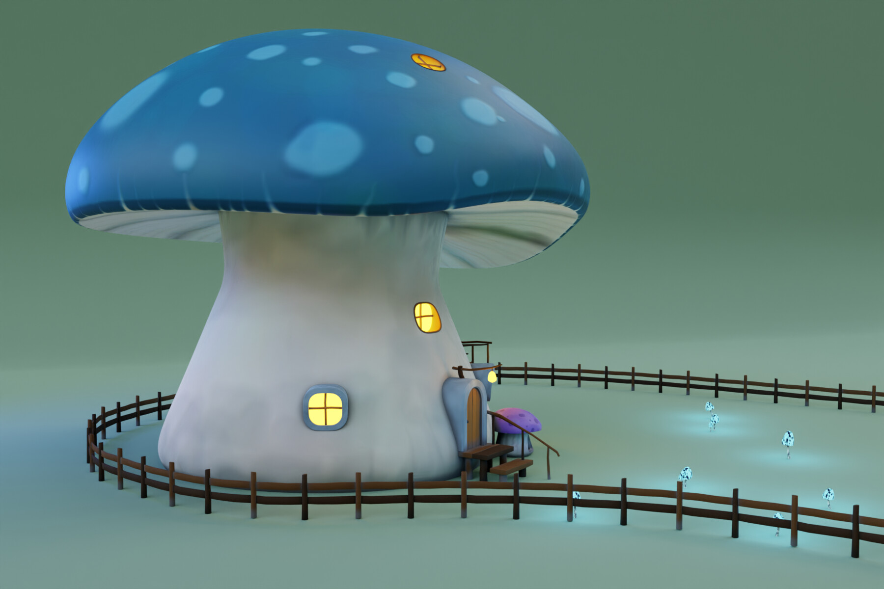ArtStation - Mushroom House Scene | Game Assets