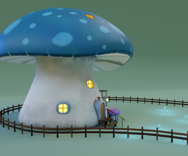 ArtStation - Mushroom House Scene | Game Assets