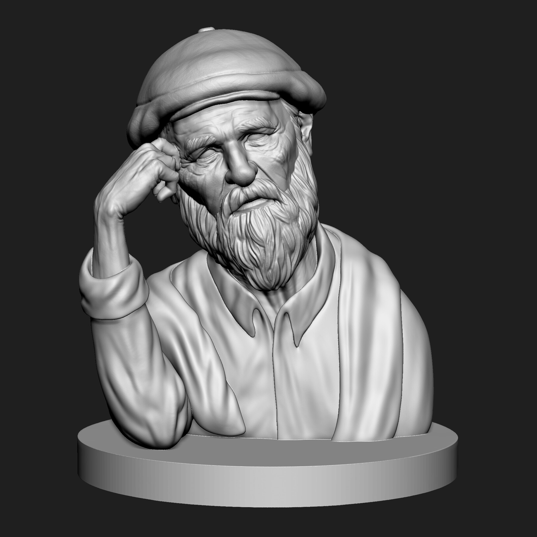 ArtStation - Miserable old man Zbrush file and (stl) file ready for 3d ...